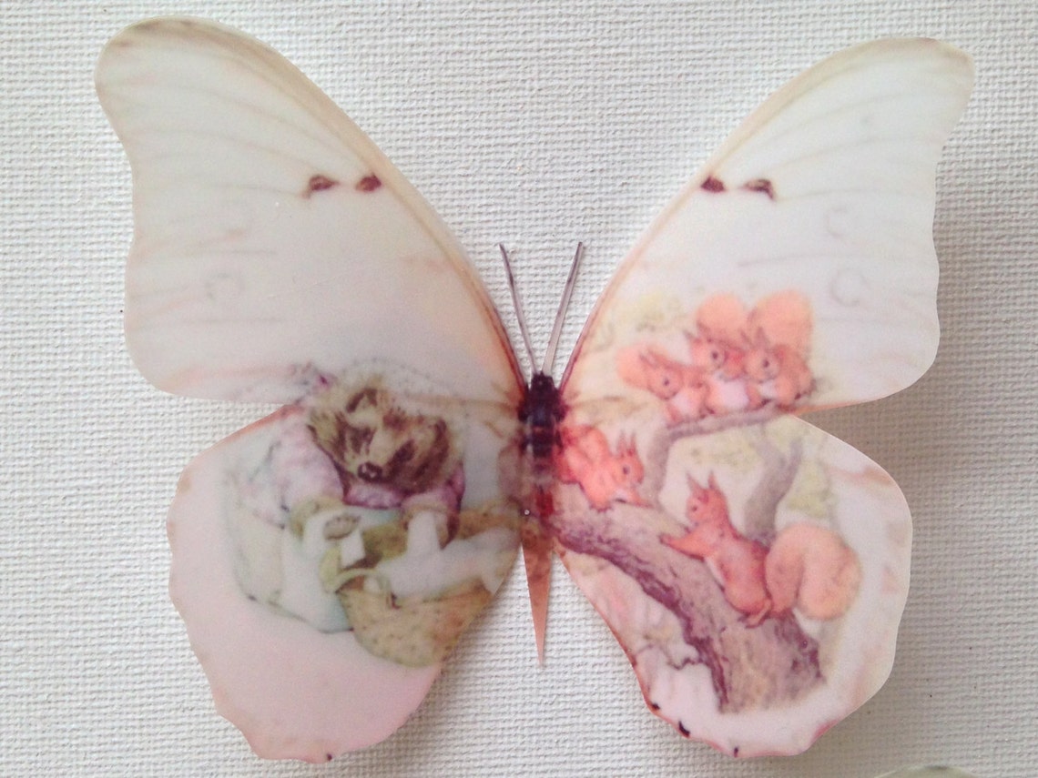 4 Beatrix Potter Peter Rabbit 3D Wall Sticker Butterflies - Etsy