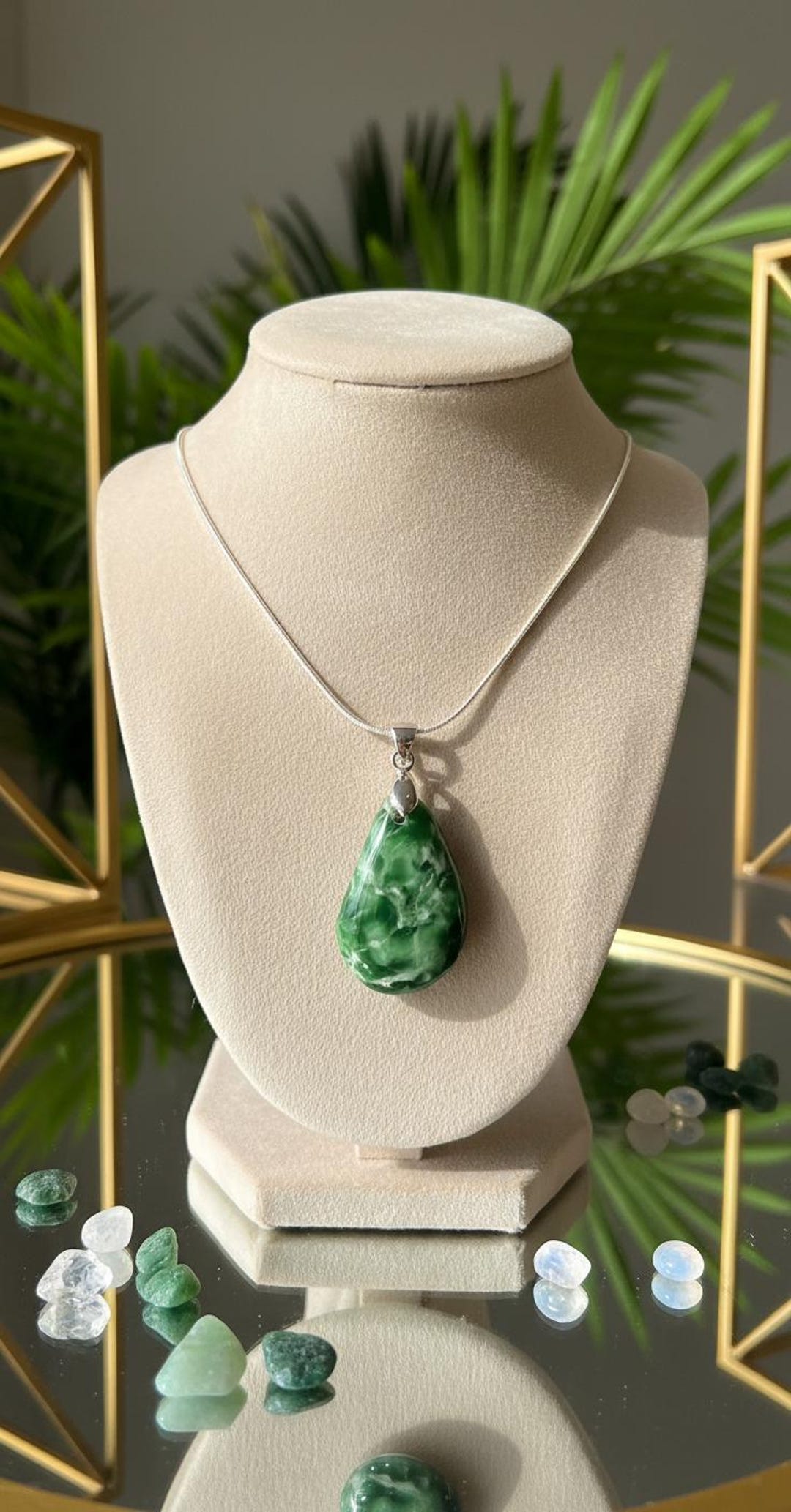 Lucin Variscite Pendant*emerald Green - Etsy