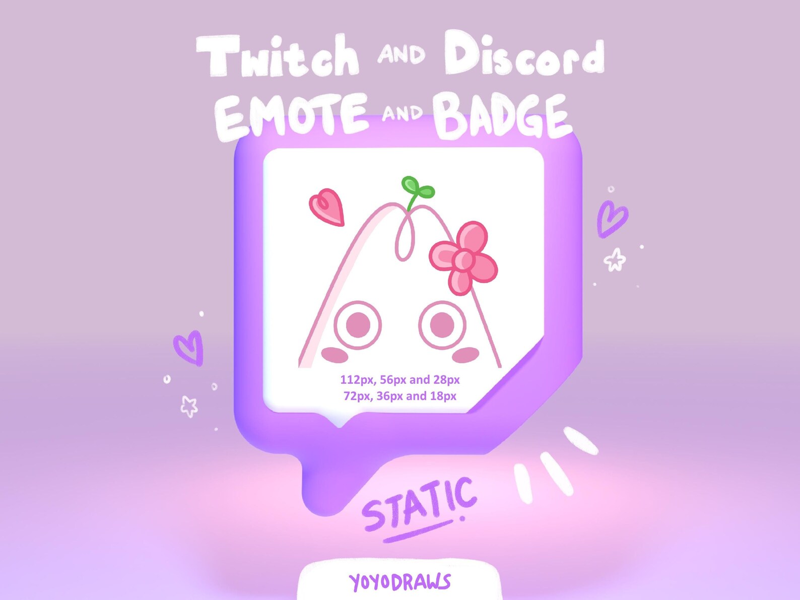 Chibi Twitch and Discord Emote and Badge - Single Emote - Cute Twitch ...