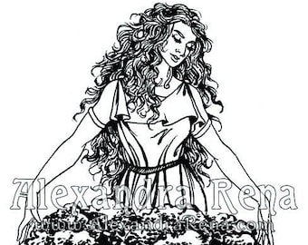 Sirona Celtic Goddess Art Print 5x7 | Etsy