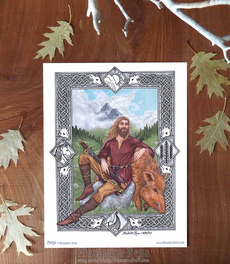 Freyr Germanic God Art Print - Etsy