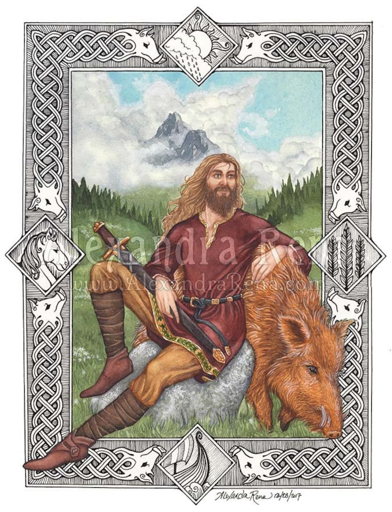 Freyr Germanic God Art Print - Etsy