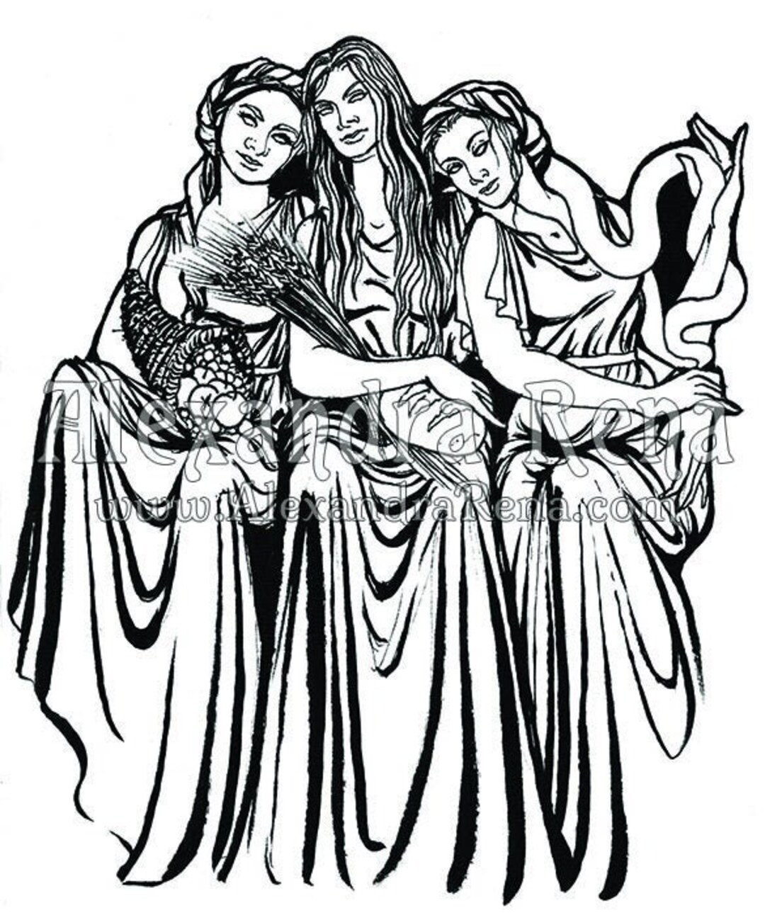 Matronae Goddess Art Print - 5x7 - Etsy