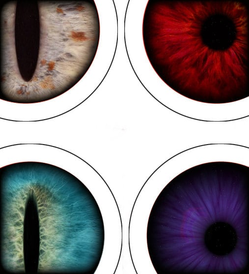 Unique Eyes Digital Collage Sheet, 42 1 Inch Round, 25mm, Glass Tiles ...