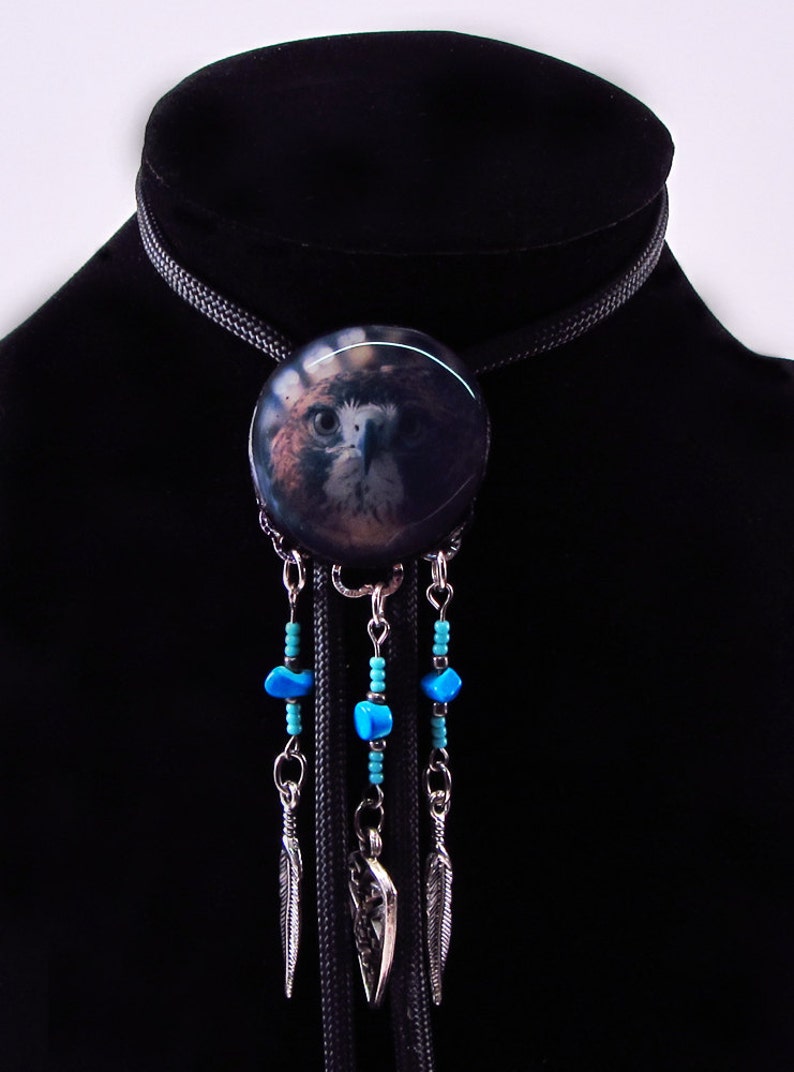 Red Tailed Hawk Photo Bolo Tie Silver Tone Filigree Purple - Etsy