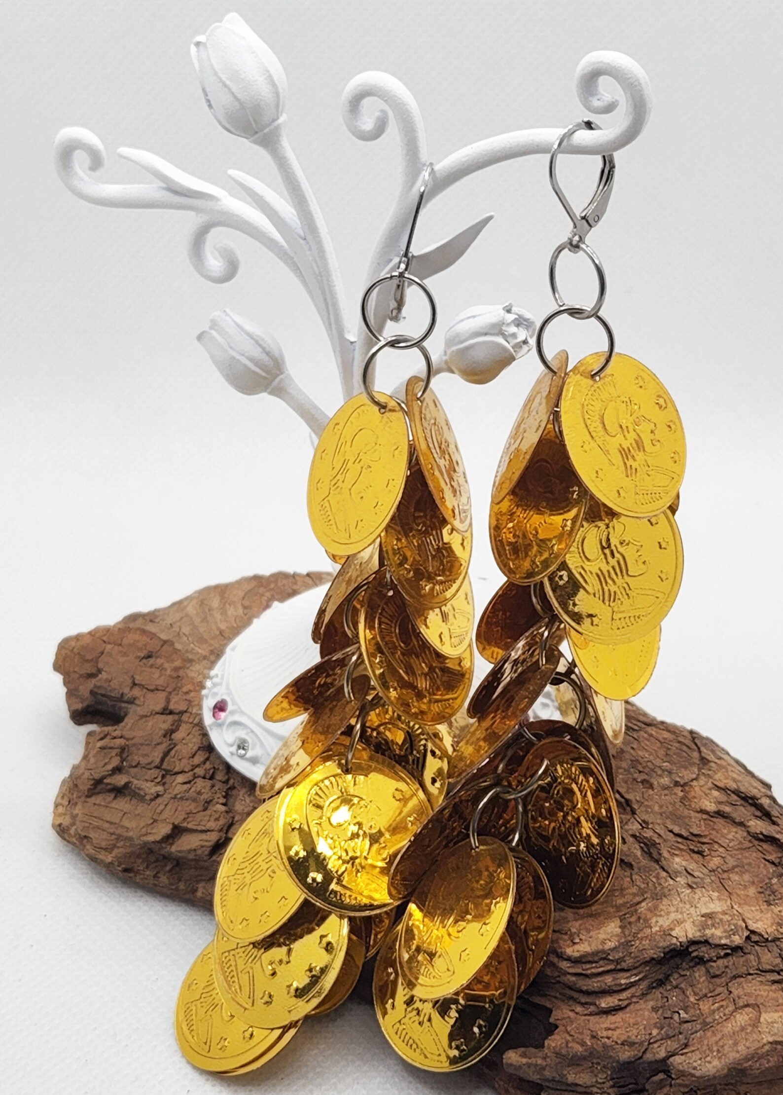 Roman Centurion Soldier Coin Earrings, Gold Flashy, Lightweight ...