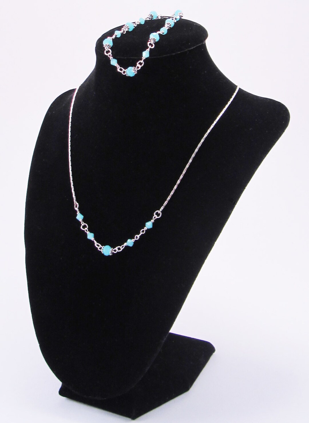 Blue Ice, Aquamarine Gemstone Necklace and Bracelet, Sweet Petite - Etsy