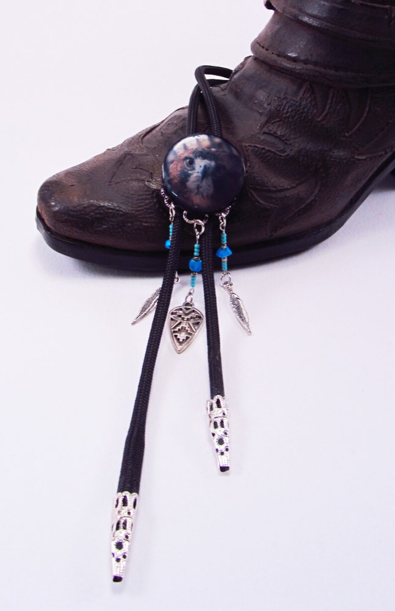 Red Tailed Hawk Photo Bolo Tie Silver Tone Filigree Purple - Etsy