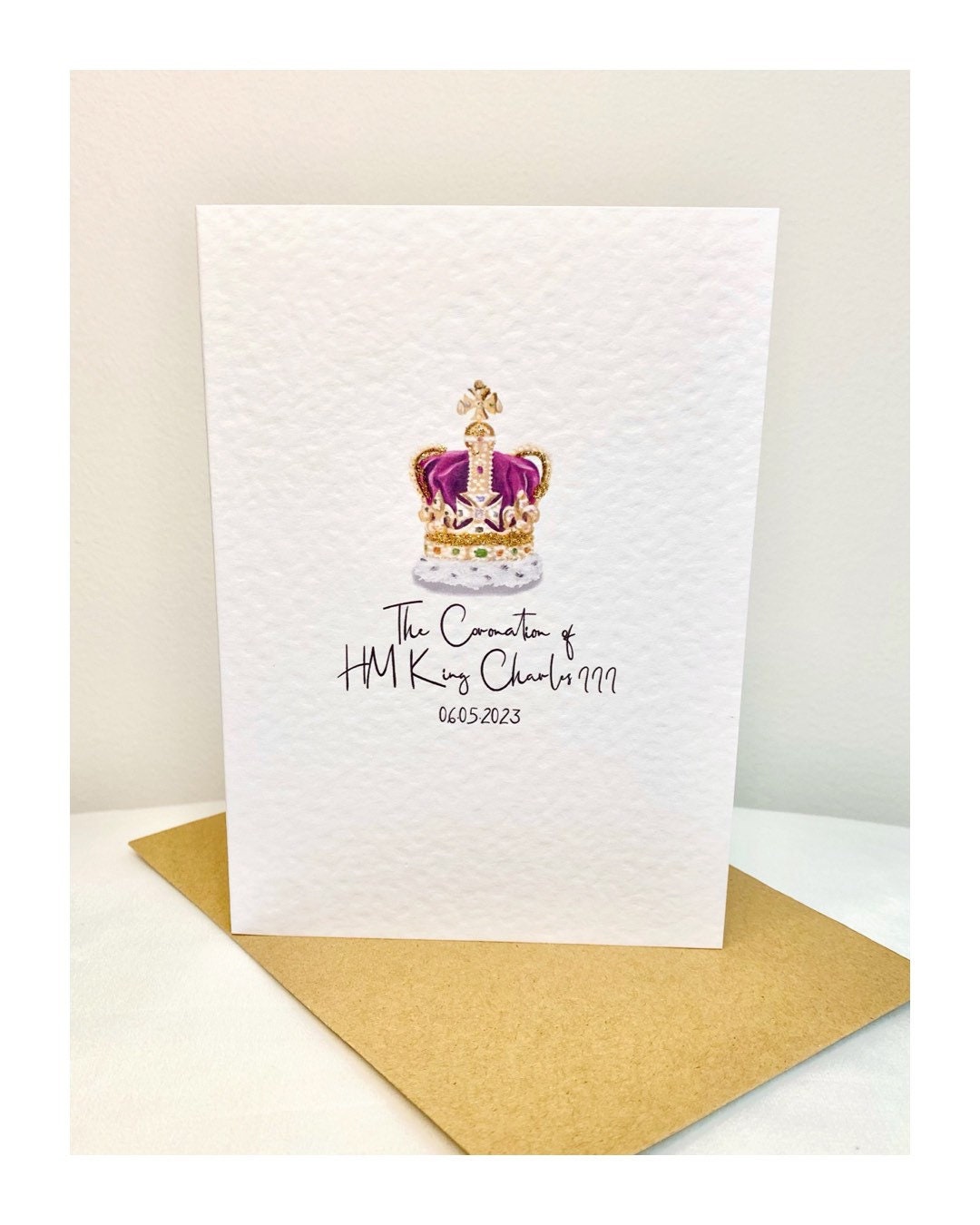 HM King Charles III / Coronation Crown / Greeting Card / Wall Art ...