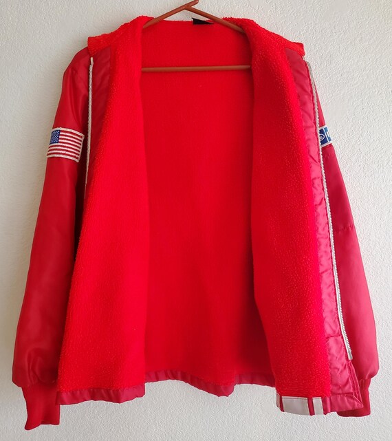 Vintage Ford Cobra Mustang Jacket American Flag Racin… - Gem
