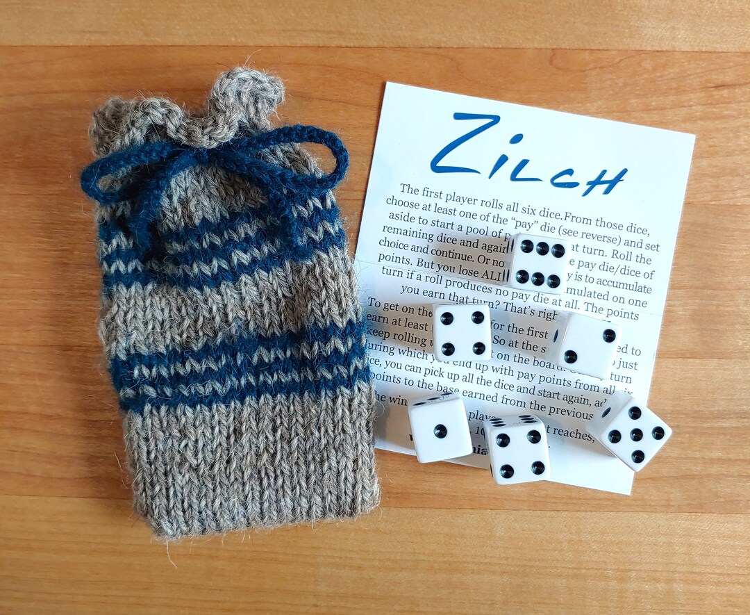 Zilch Dice Game With Handknit Bag - Etsy