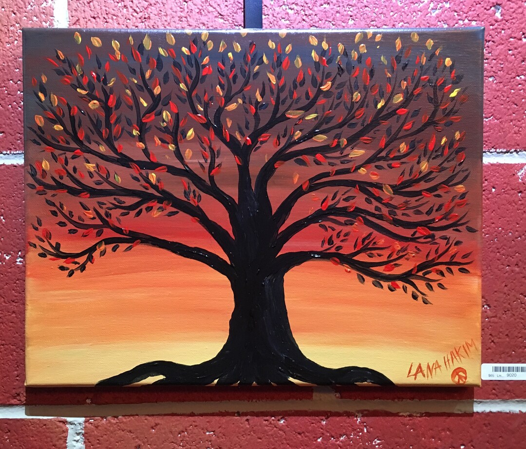 Tree of Life Canvas Painting Original Art - Etsy