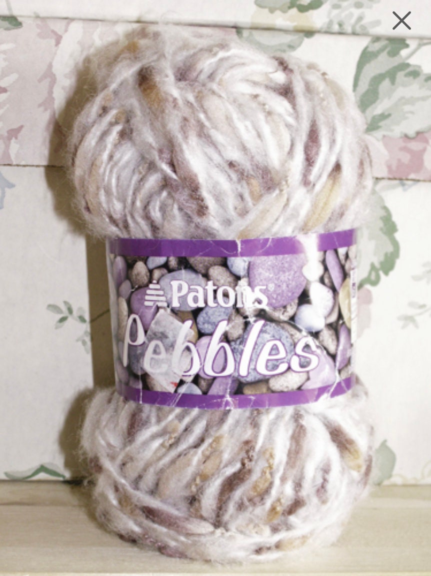 Sewing & Fiber Patons Pebbles WHITE ROCK Super Bulky Wool Blend Yarn ...