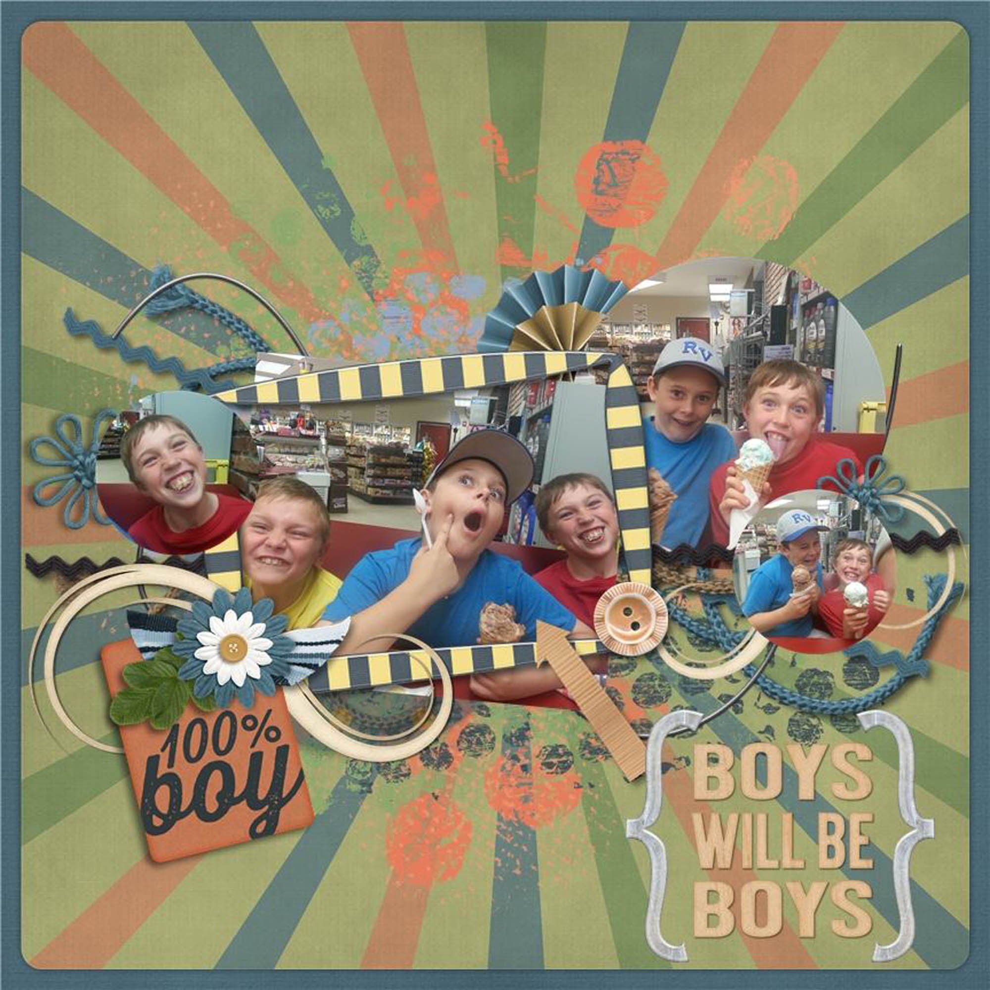 Journal Cards Digital Scrapbooking boys Boys Boys 9 Printable Pocket ...