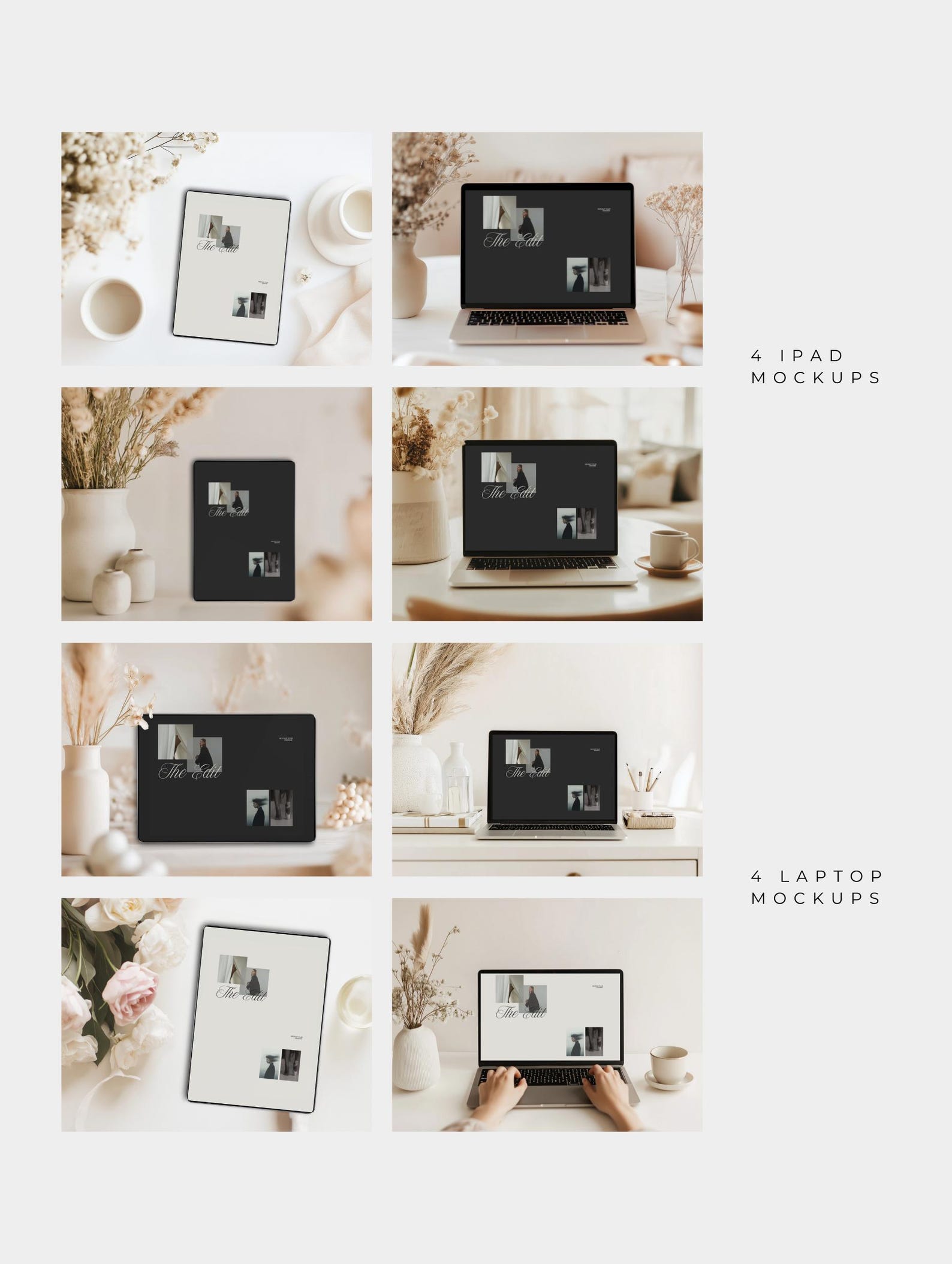 Flourish Website Mockup Photo Collection for Canva - Etsy