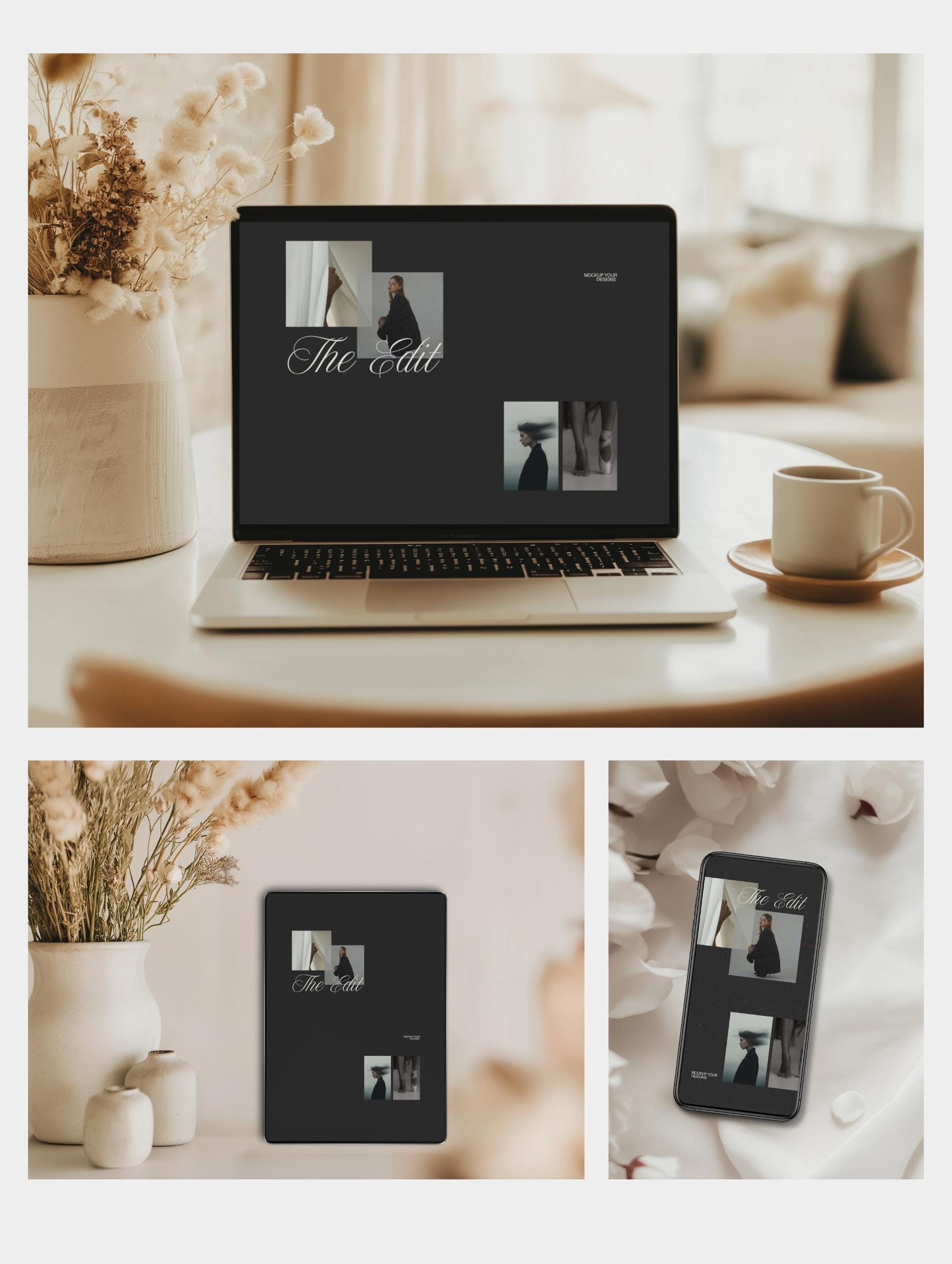 Flourish Website Mockup Photo Collection for Canva - Etsy