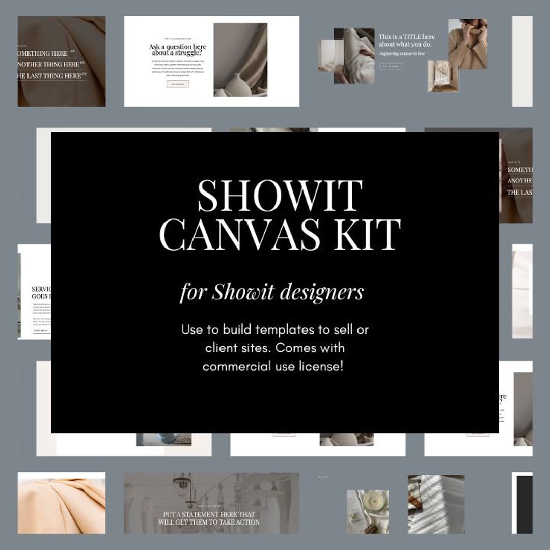 Empower Collection - Showit Template Canvas Kit With Commercial Rights ...