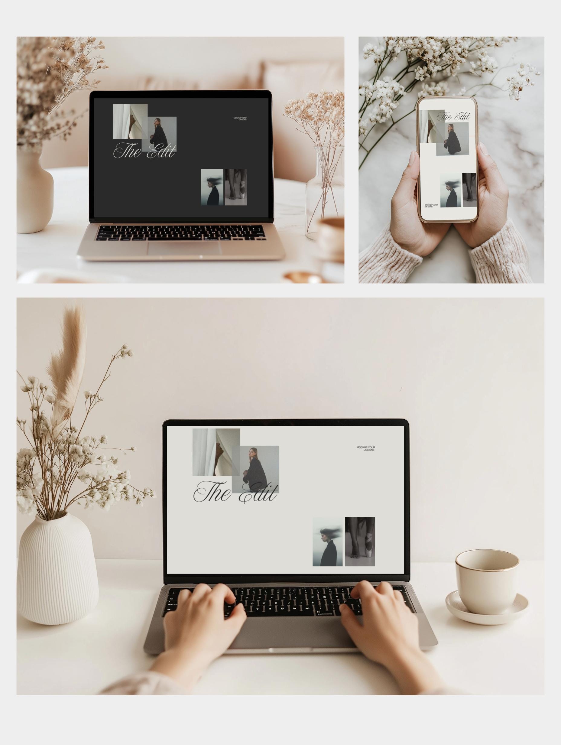 Flourish Website Mockup Photo Collection for Canva - Etsy