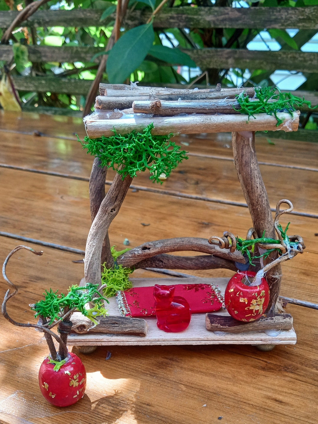 Miniature Japanese Meditation Hut, Garden Mini Hut, Miniature Pergola ...