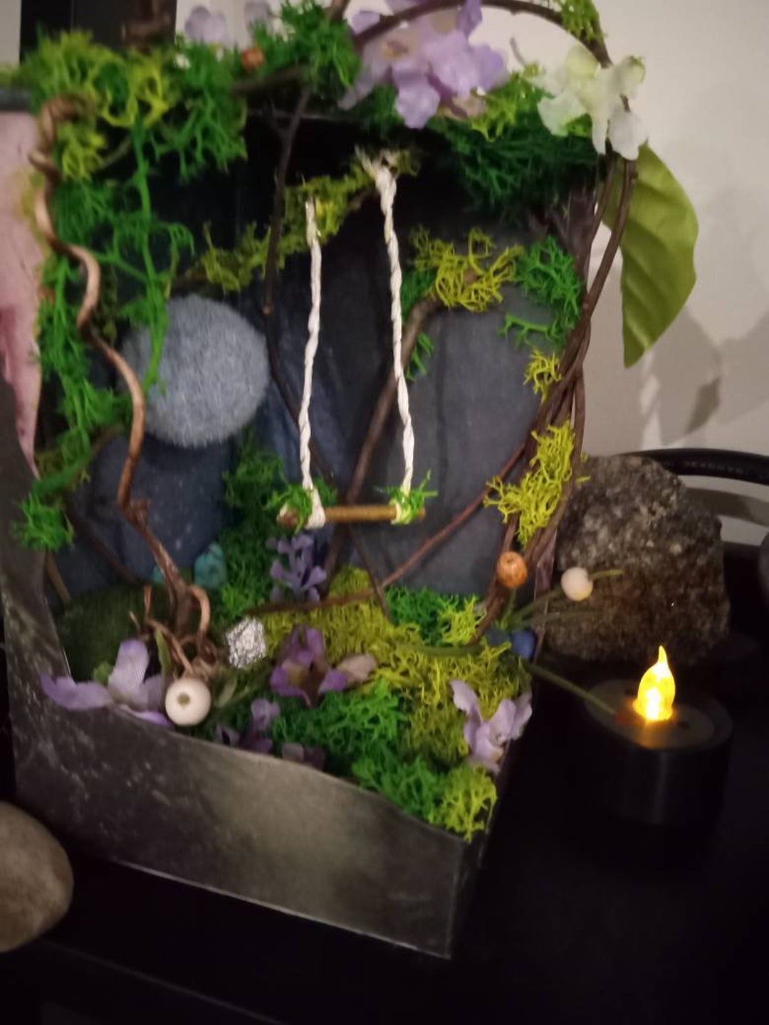 Magical Fairy Diorama, Enchanted Forest, Fairy Swing, Miniature Forest ...