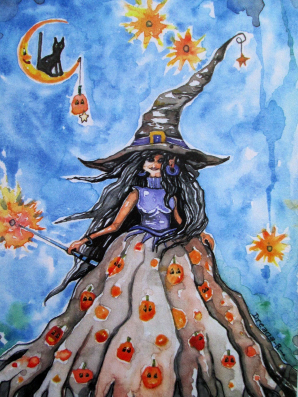 Halloween Witch Drawing