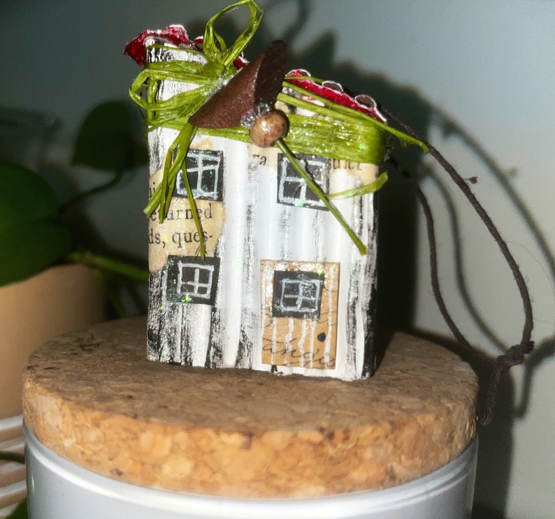 Miniature House Paper Mache Ornament Handmade Mini Houses - Etsy