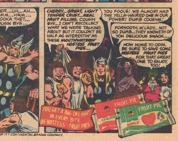 1977 THOR Hostess Fruit Pie Original Vintage Marvel Food - Etsy