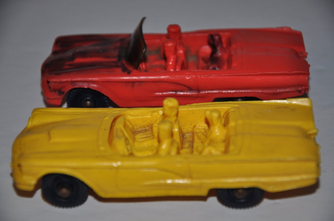 2 X Rubber Cars Vintage Stavanger Norway 4” Convertible Cars - Etsy