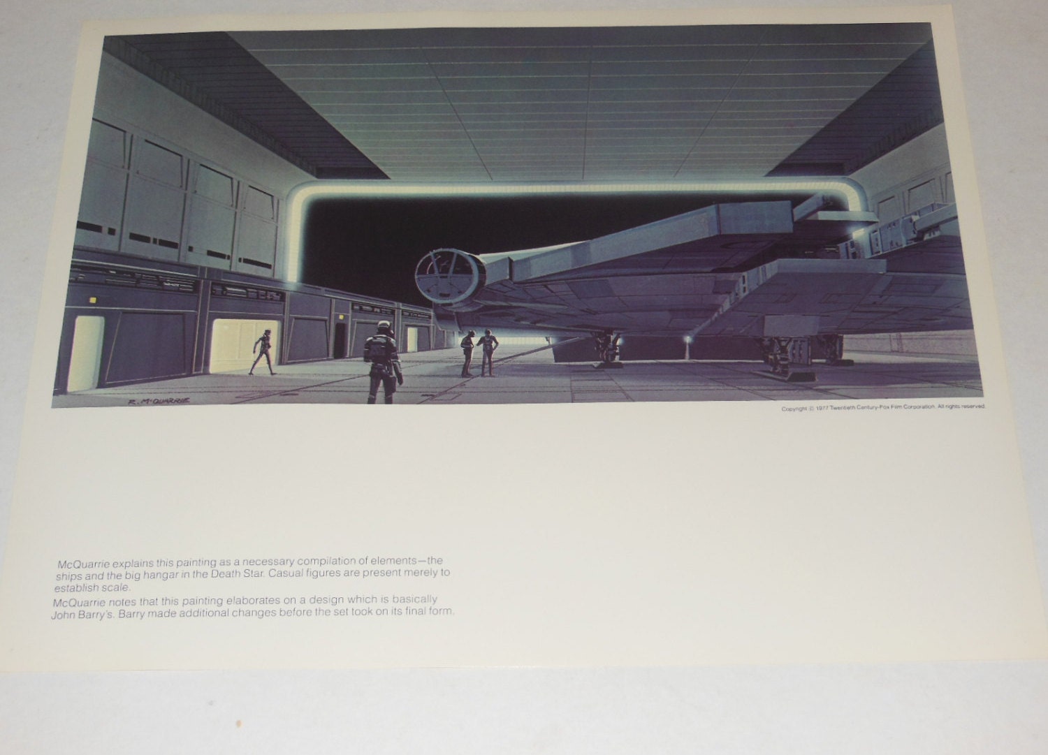 Millennium Falcon in Death Star Hangar 1977 Original Vintage Star Wars ...