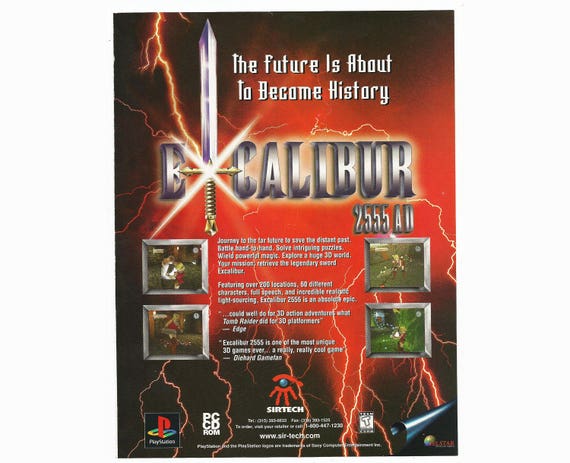 Excalibur 2555 AD 1997 Playstation / PC Vintage Video Game | Etsy