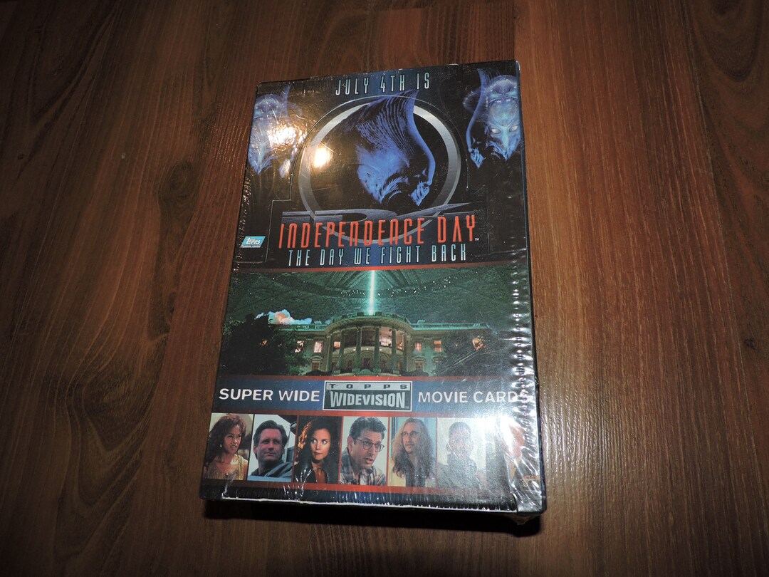 Full Sealed Box - Independence Day 1996 Topps Widevision Collector ...