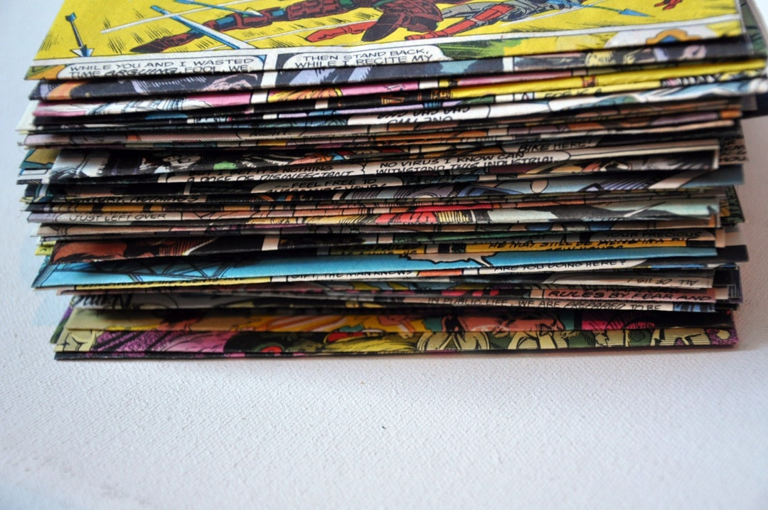10 X Vintage Comic Book Envelopes 4.5x5.8 Recycled - Etsy