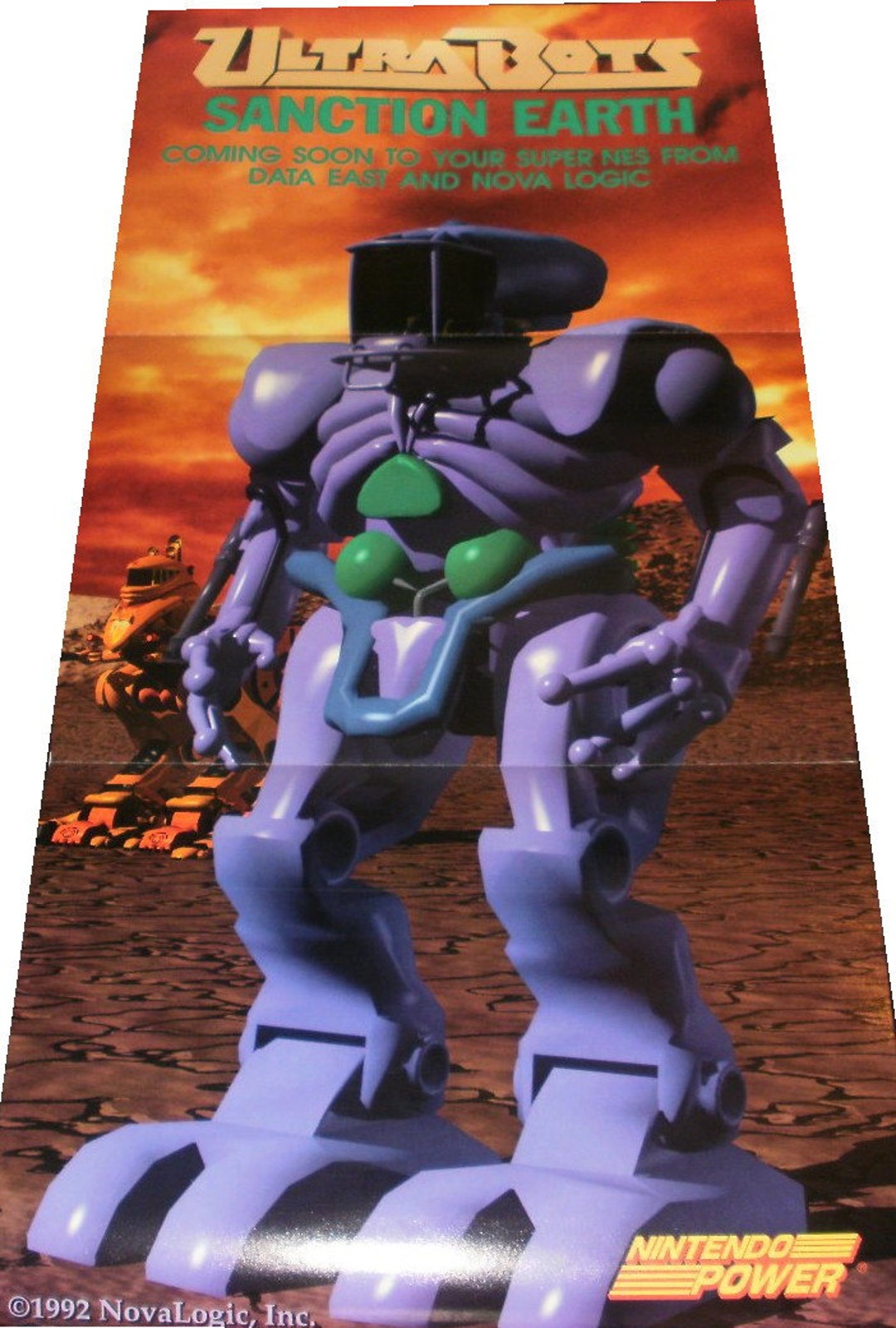 1992 ULTRABOTS Sanction Earth SNES Super Nintendo Video Game Poster - Etsy