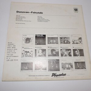 1969 Donovan - Fairytale - Folk Rock Music 12" Vintage Album Vinyl ...