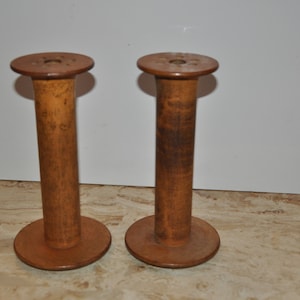 2 Antique Wooden Spools - Etsy