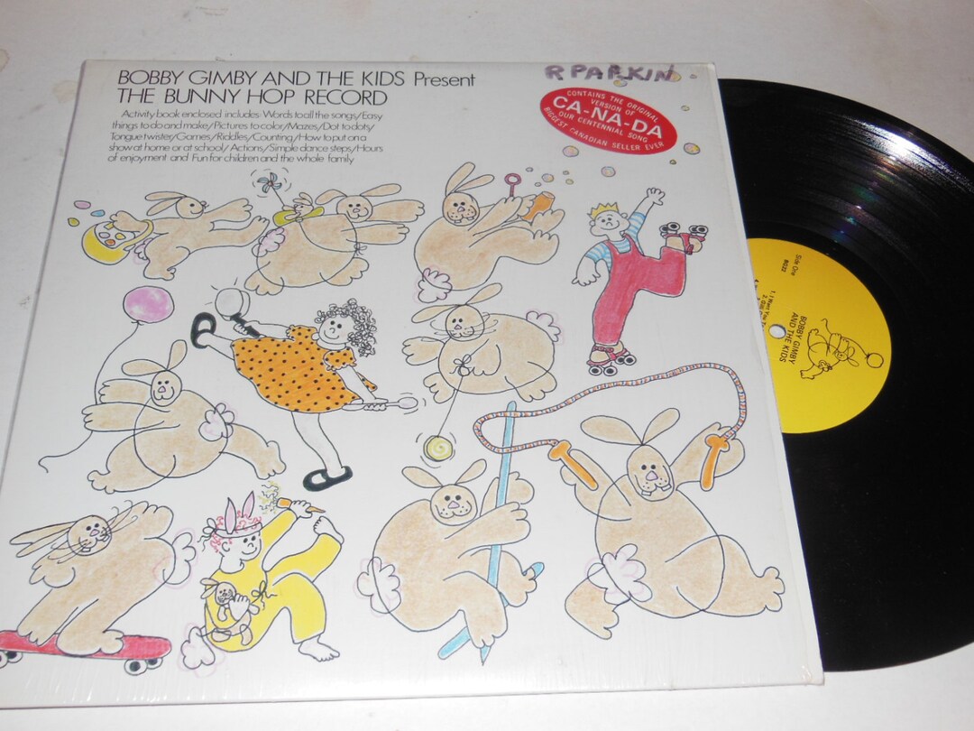 12" the Bunny Hop Record Bobby Gimby Ca-na-da Famous Canadian Song ...