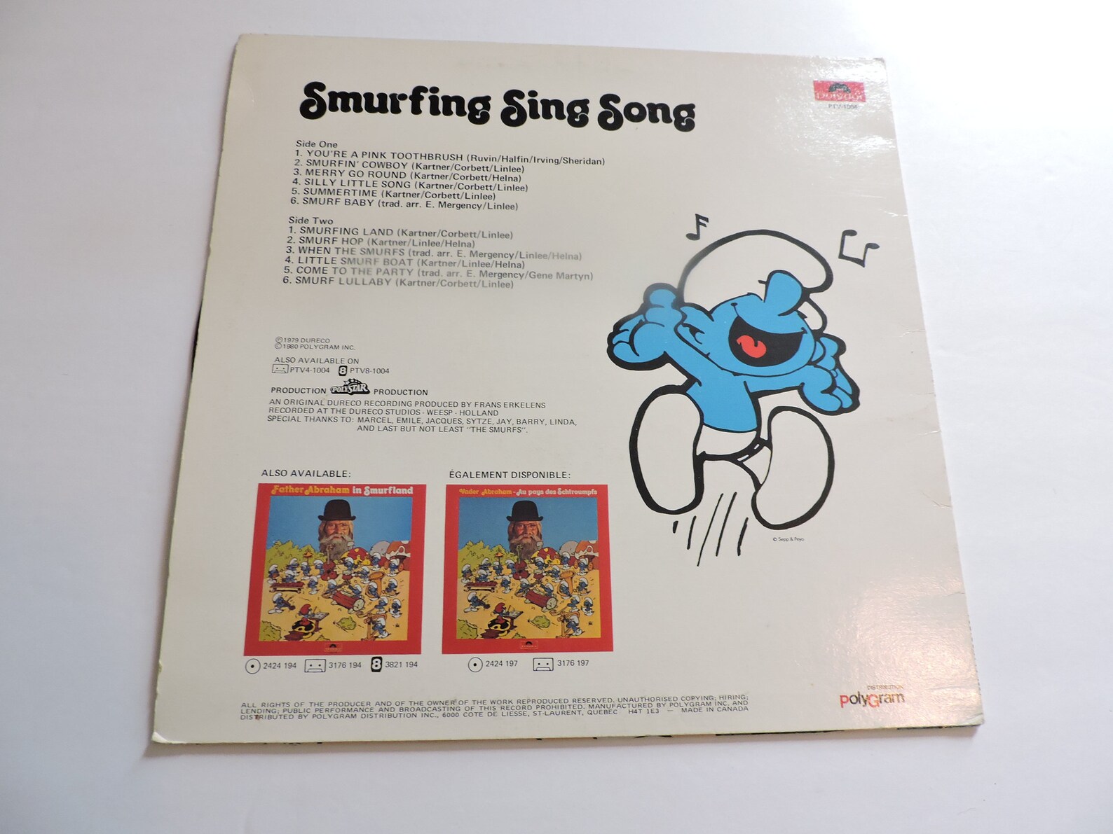 12 Smurfing Sing Song The Smurfs Music Record LP | Etsy