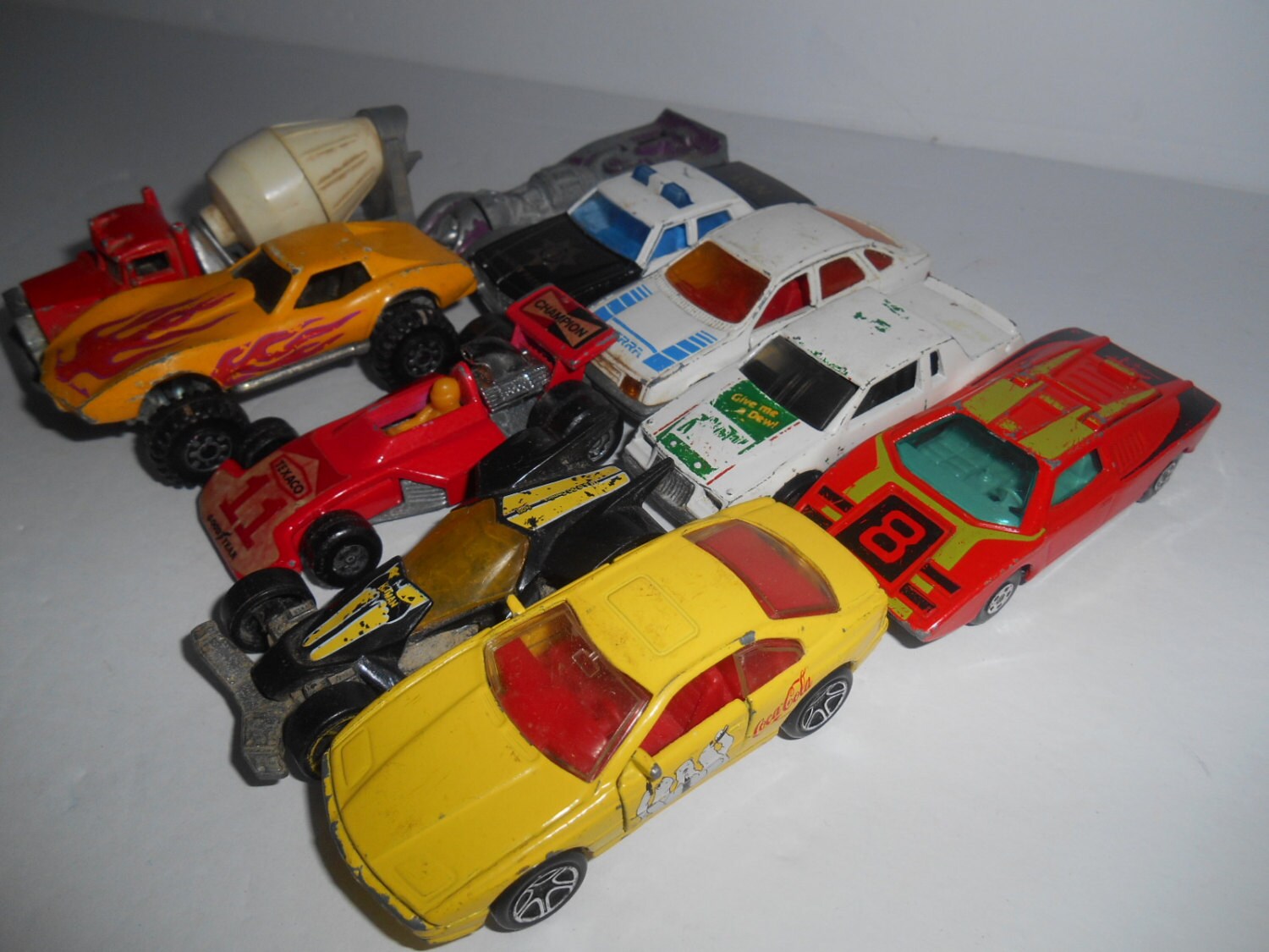 Lot of 10 Vintage Toy Die-cast Cars Vehicles Hot Wheels Matchbox ...