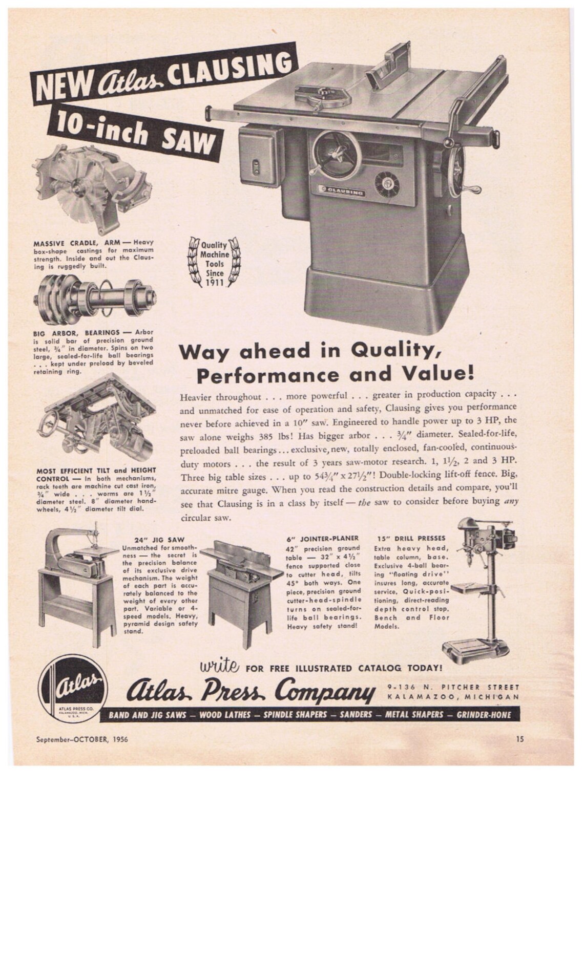 5x 1950s Atlas Table Saw Power Tools Antique Tool - Etsy Canada