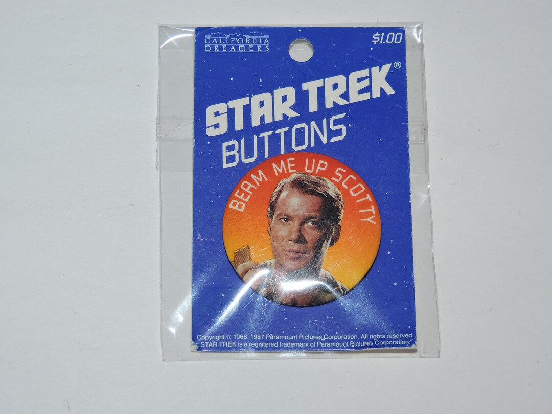 Vintage 1987 Star Trek Original Series Pinback Button - Kirk - Etsy