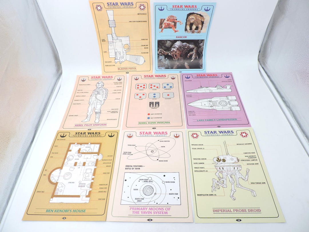 STAR WARS Technical Drawing Blueprint Pages - Your Choice - Etsy