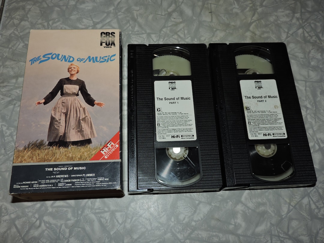 The Sound of Music 1986 Vintage VHS 2 Tape Set Color Movie Starring ...