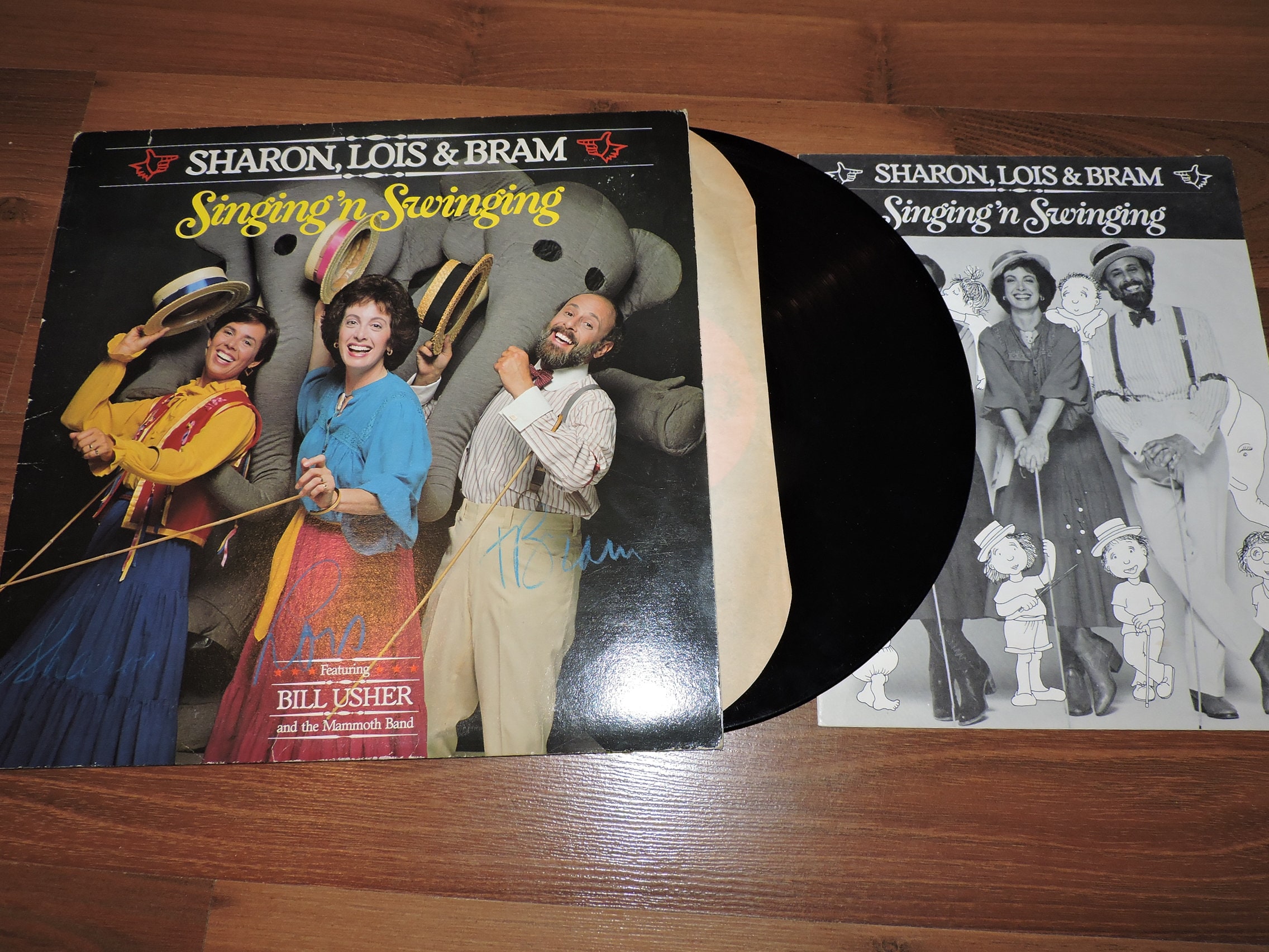 SIGNED Sharon, Lois & Bram Singing 'n Swinging Vintage Vinyl Childrens ...