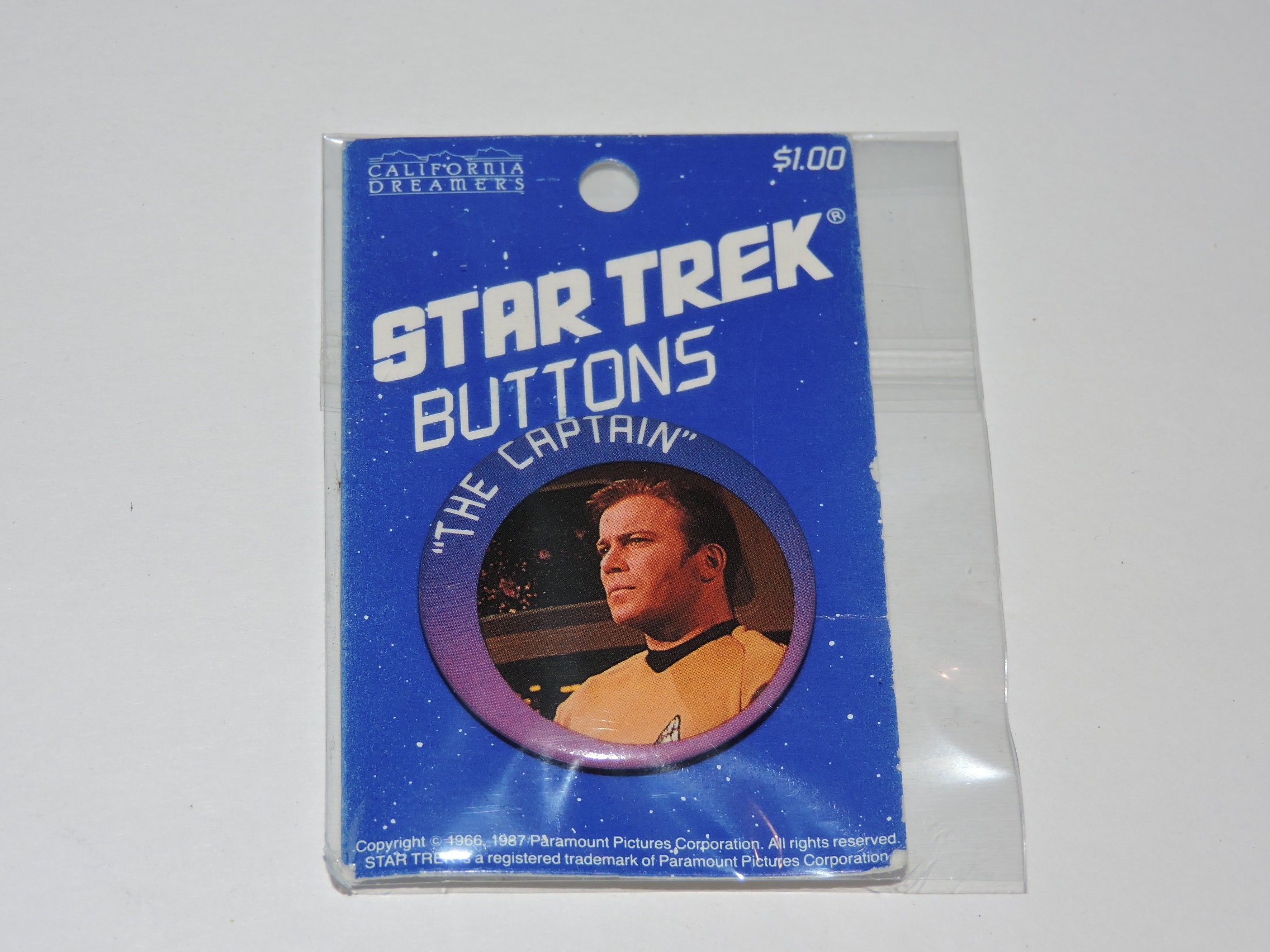 Vintage 1987 Star Trek Original Series Pinback Buttons Kirk | Etsy