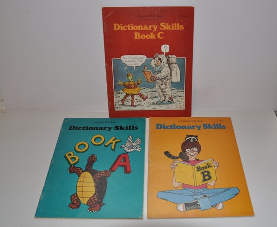 Scholastic Dictionary Skills Lot Of 3 Vintage Softcover Books | Etsy