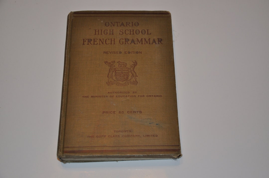 Vintage French Grammar High School Antique Hardcover Text Book - Etsy