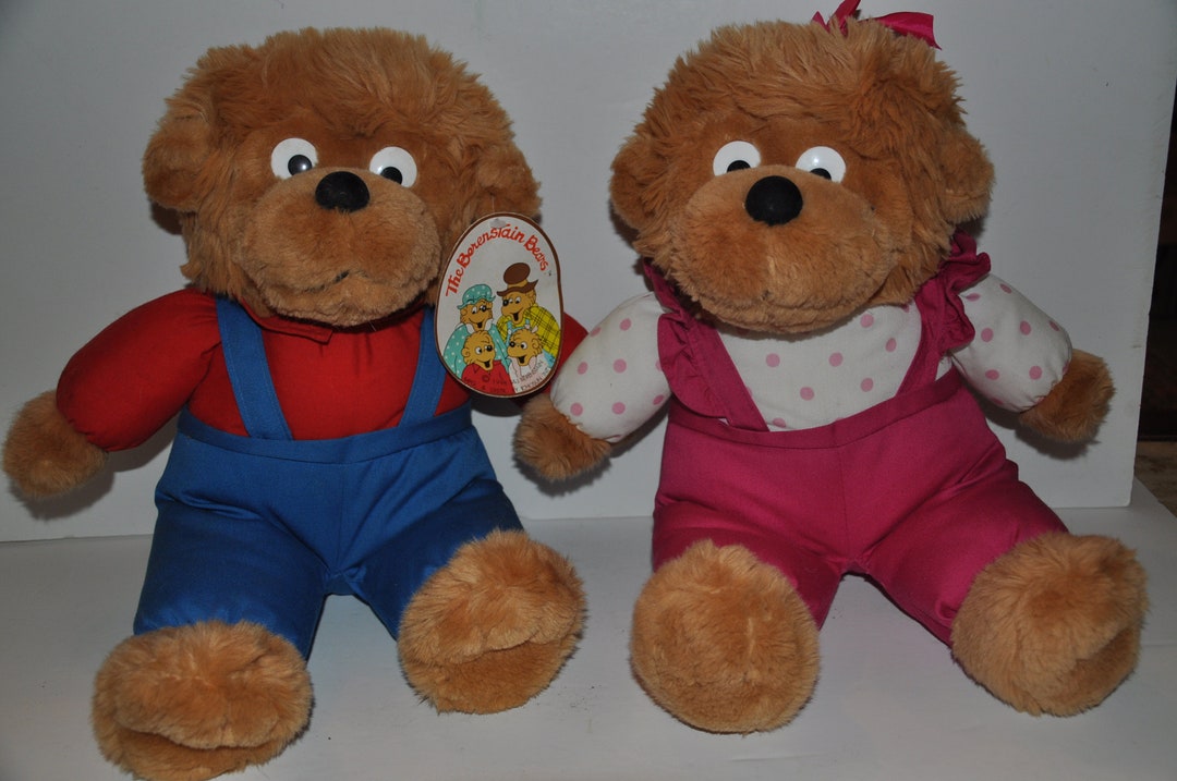 Lot of 2 Berenstain Bears Brother and Sister Bear Vintage Cartoon ...