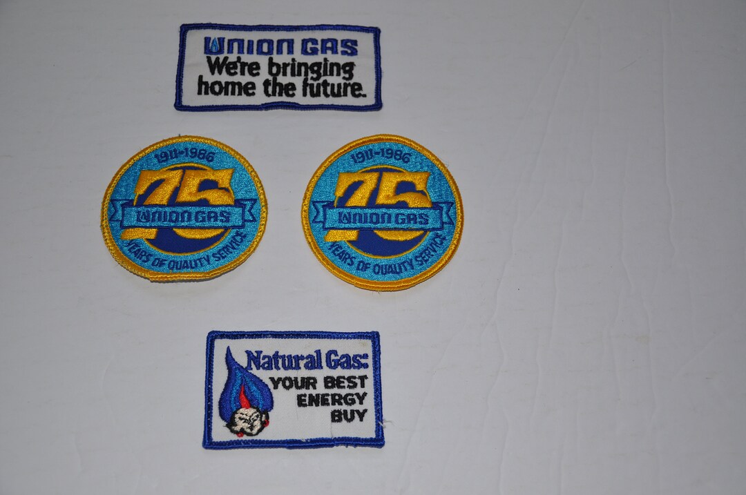 4 Vintage Union Gas Badge Patches - Etsy