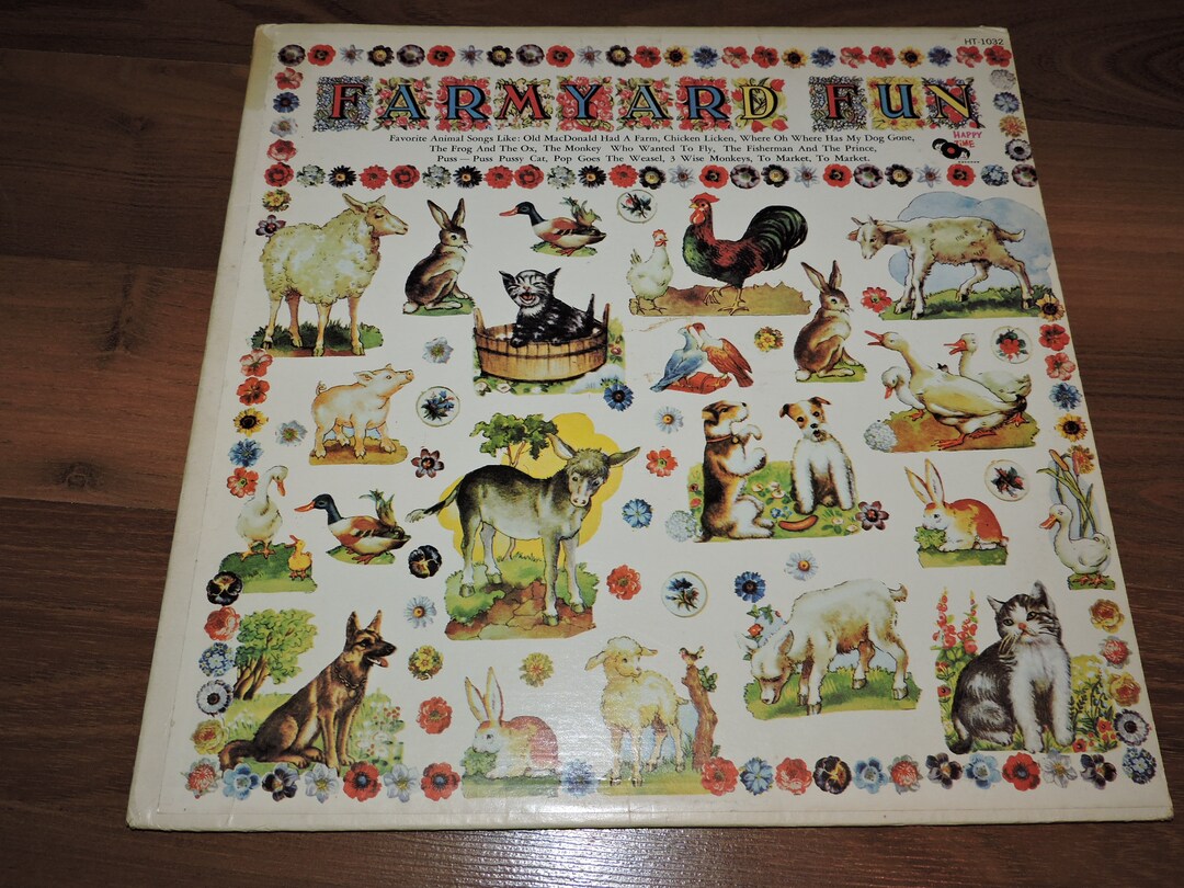 1960s Farmyard Fun Happy Time Records Vintage 12" Vinyl Children's ...