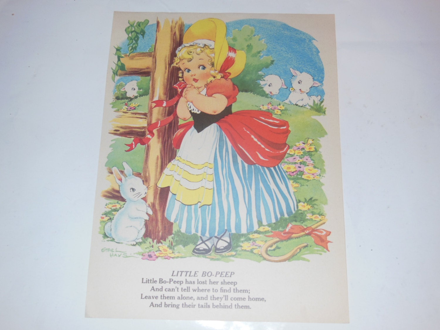 1950s Little Bo-Peep / To Market Antique 2-Sided Full Page | Etsy